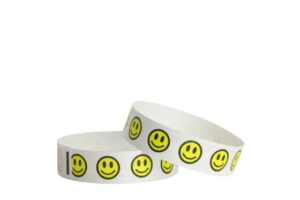 Tyvek® Wristbands - Smiley Faces - Yellow - National Ticket Company